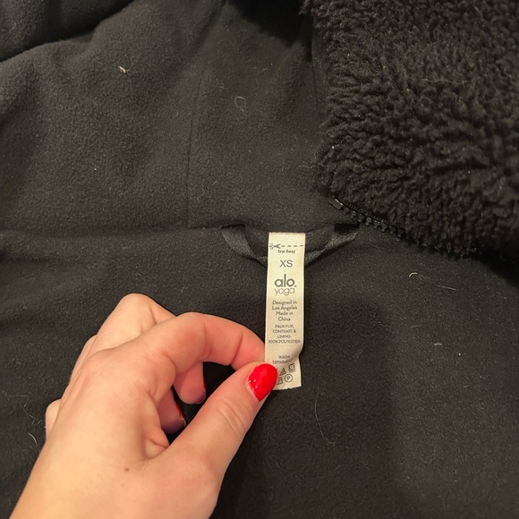 ALO Yoga | Jackets & Coats | Alo Yoga Womens Black Teddy Jacket | Poshmark